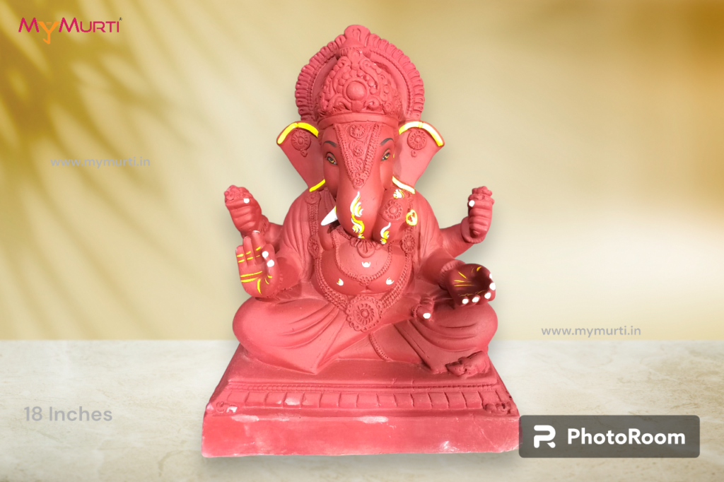 My Green Dagdusheth Ganesh Murti – 18 Inches – MyMurti